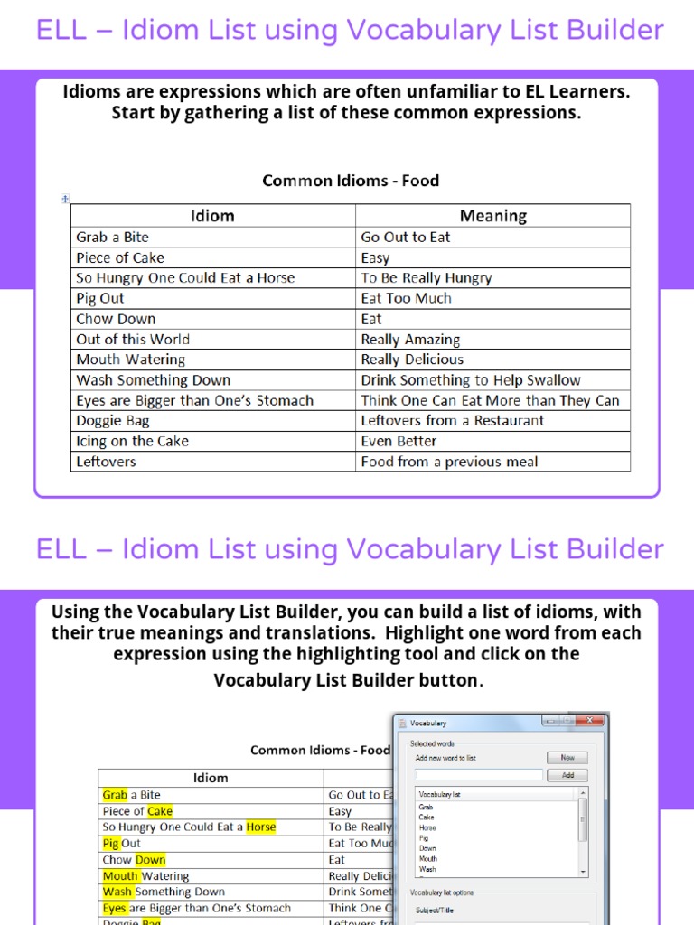 3 ELL Advanced Idioms | PDF