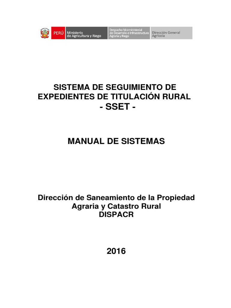Manual del Sistema SSET de Titulación Rural | PDF | Sistema de ...