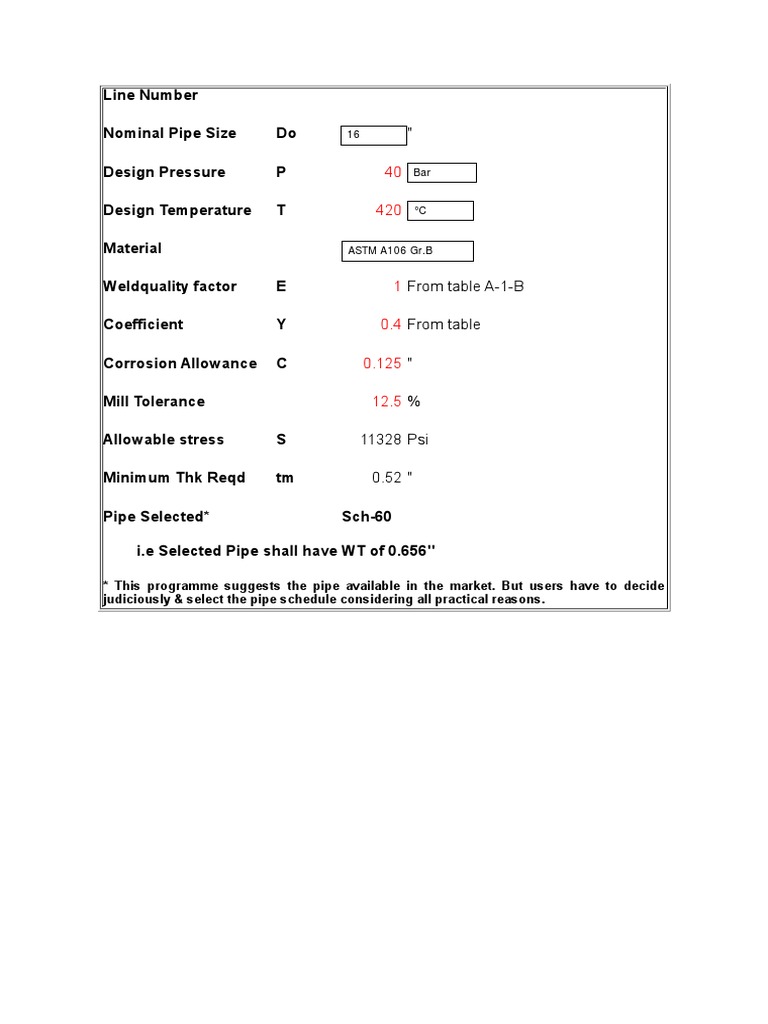 Thickness Calculation | PDF