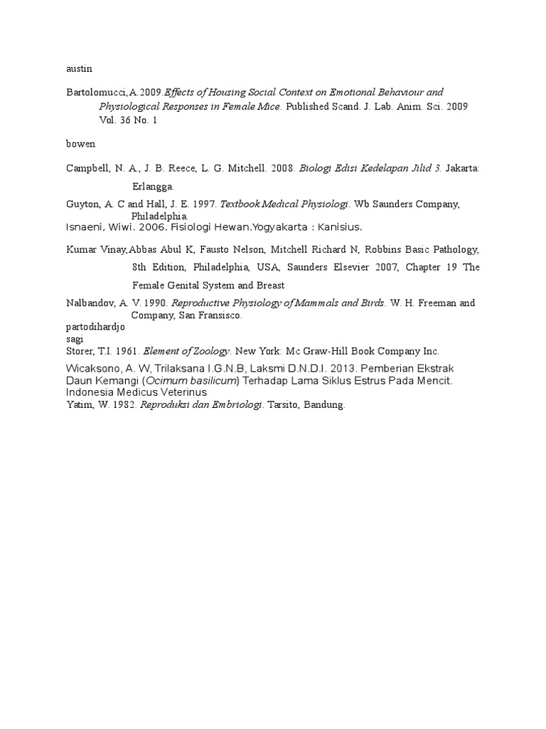 Physiological Responses in Female Mice. Published Scand. J. Lab. Anim ...