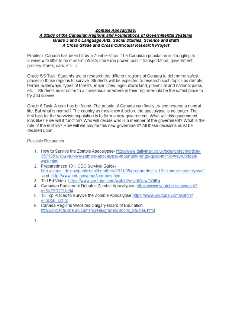 Zombie Apocalypse | PDF | Zombies | Canada