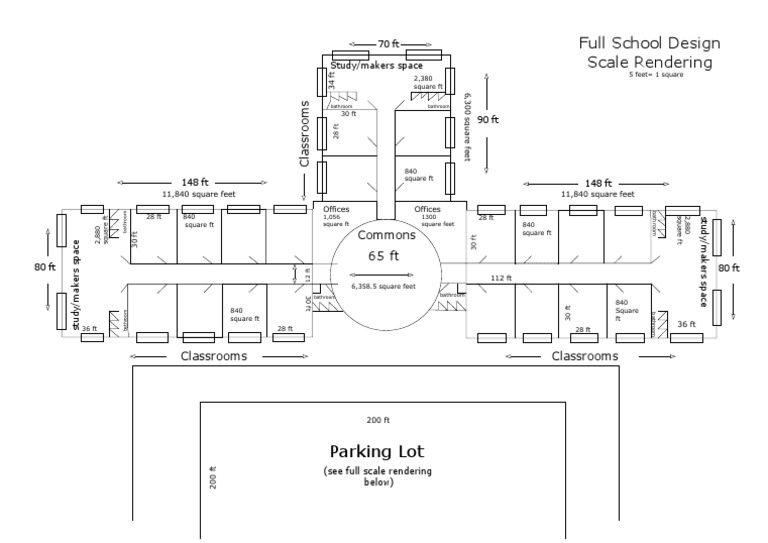 Full School Design Scale Rendering: Parking Lot | PDF