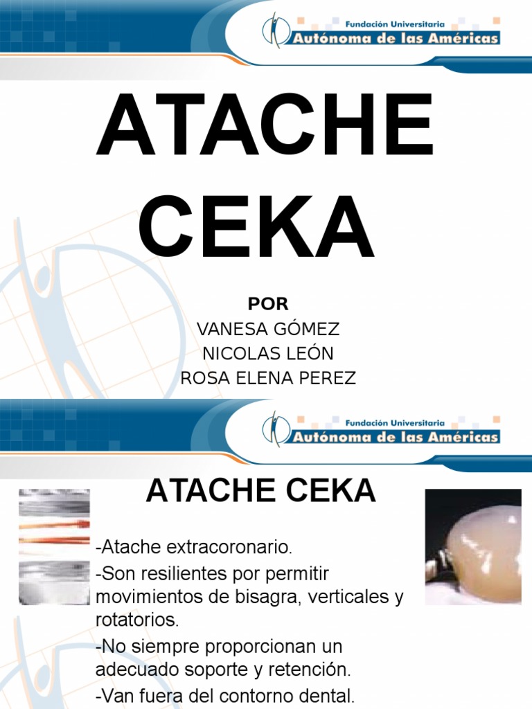 Atache Ceka | PDF | Diente humano | Dentadura postiza