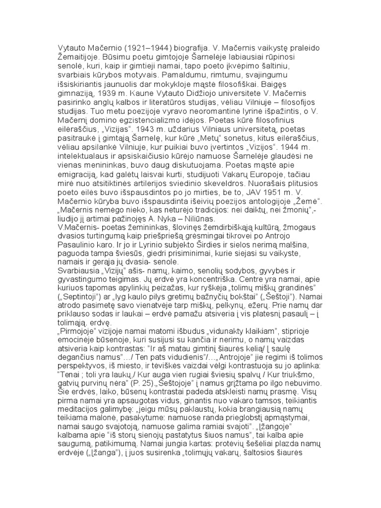 Vytautas Mačernis | PDF