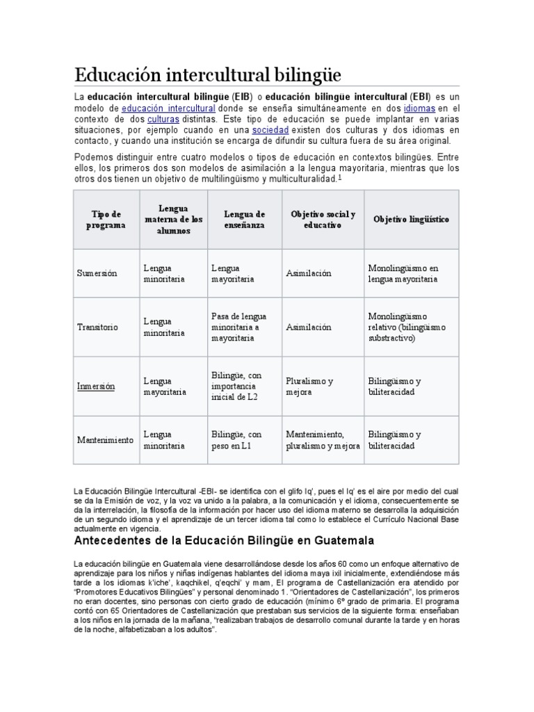 Educación Intercultural Bilingüe | Multilingüismo | Sociolingüística