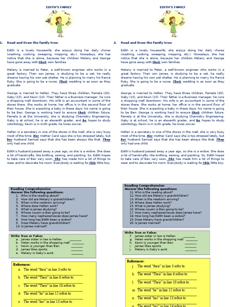 Comprehension For WH QuestionsEDITH | PDF