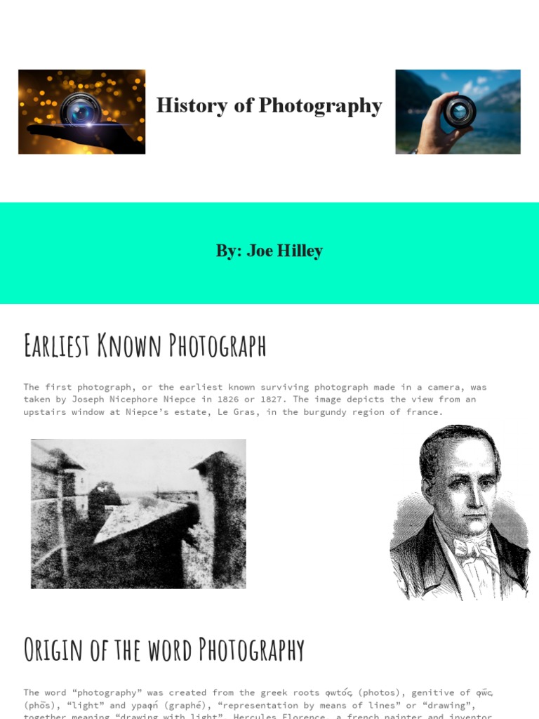 Evolution of Photography Techniques | PDF | Camera | Photography Equipment