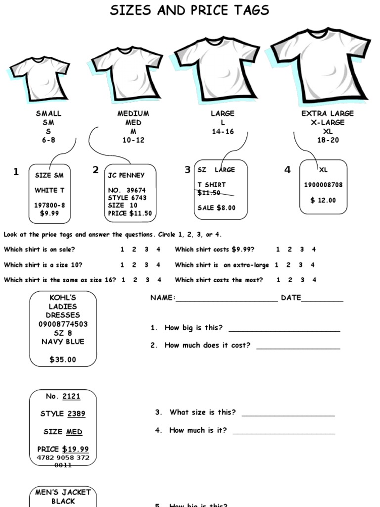 Clothing Sizes and Prices Guide | PDF | Dress Codes | Clothing