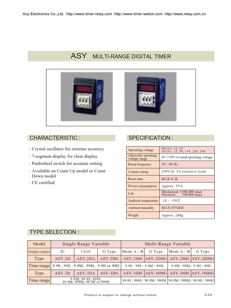 Multi-range digital timer for electronics equipment | PDF | Switch ...