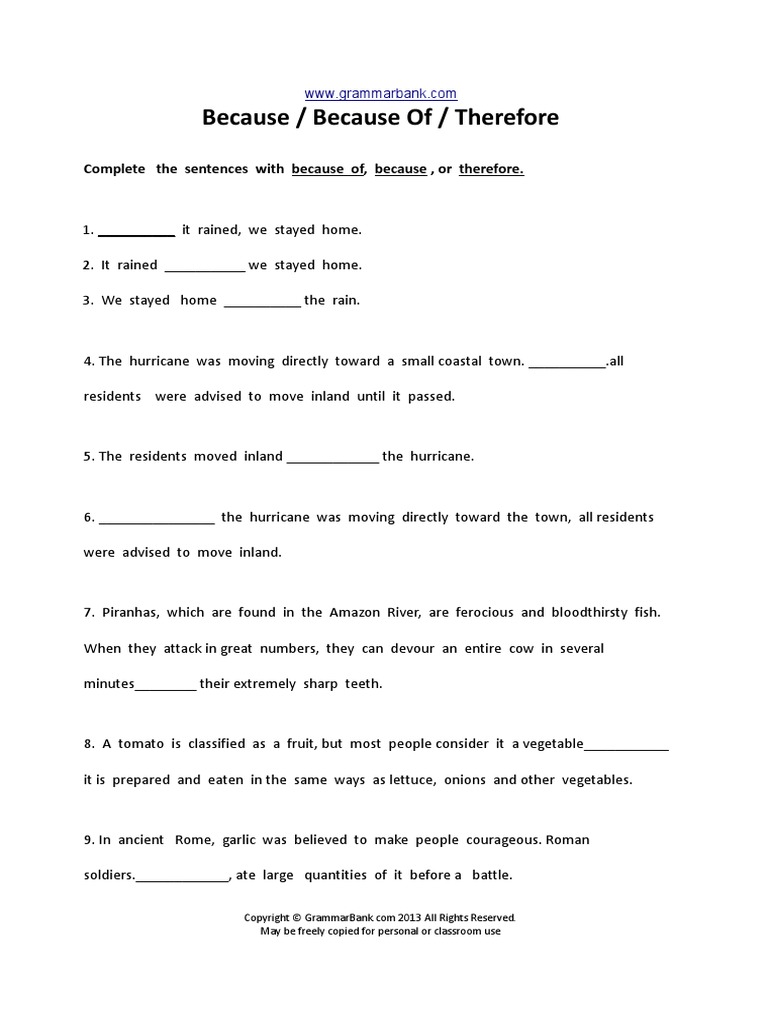 Because of Therefore PDF | PDF