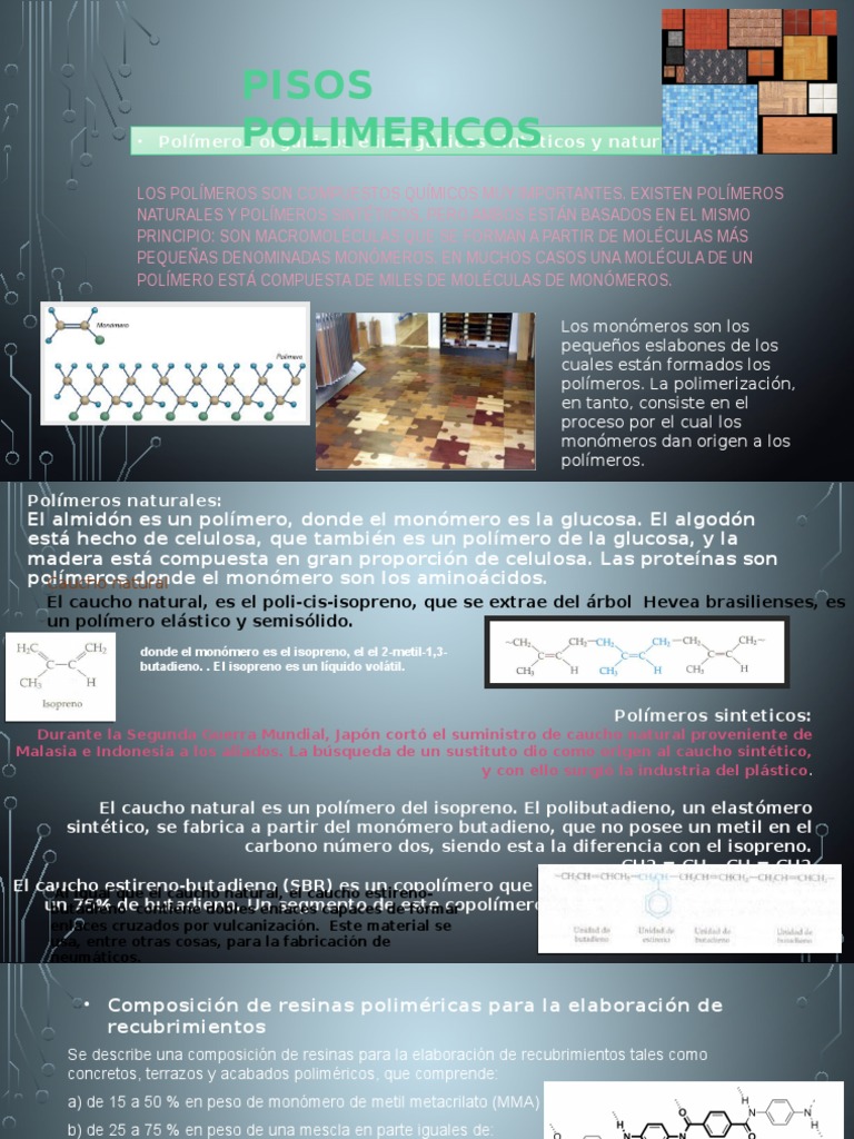 Polímeros Orgánicos e Inorgánicos Sintéticos y Naturales | PDF ...