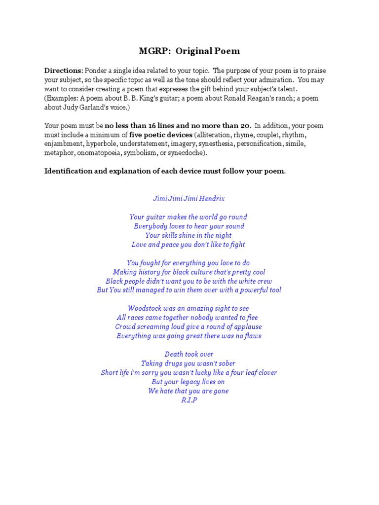 Lamachusrivers Mgrporiginalpoem | PDF | Poetry