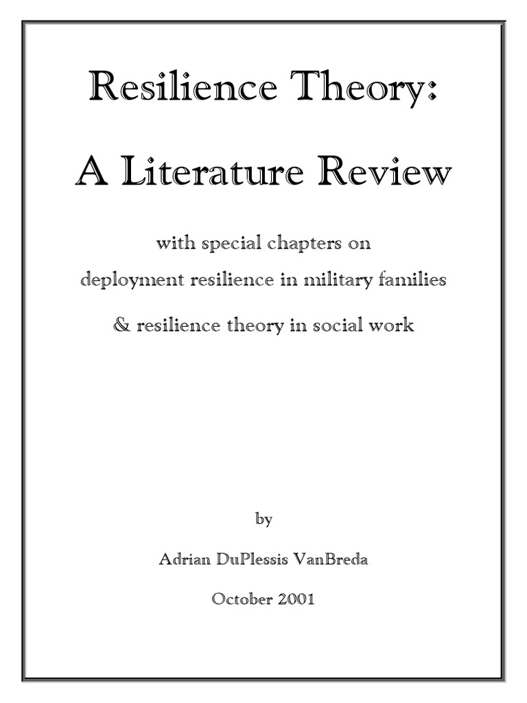 Resilience Theory Review | PDF | Psychological Resilience | Coping ...