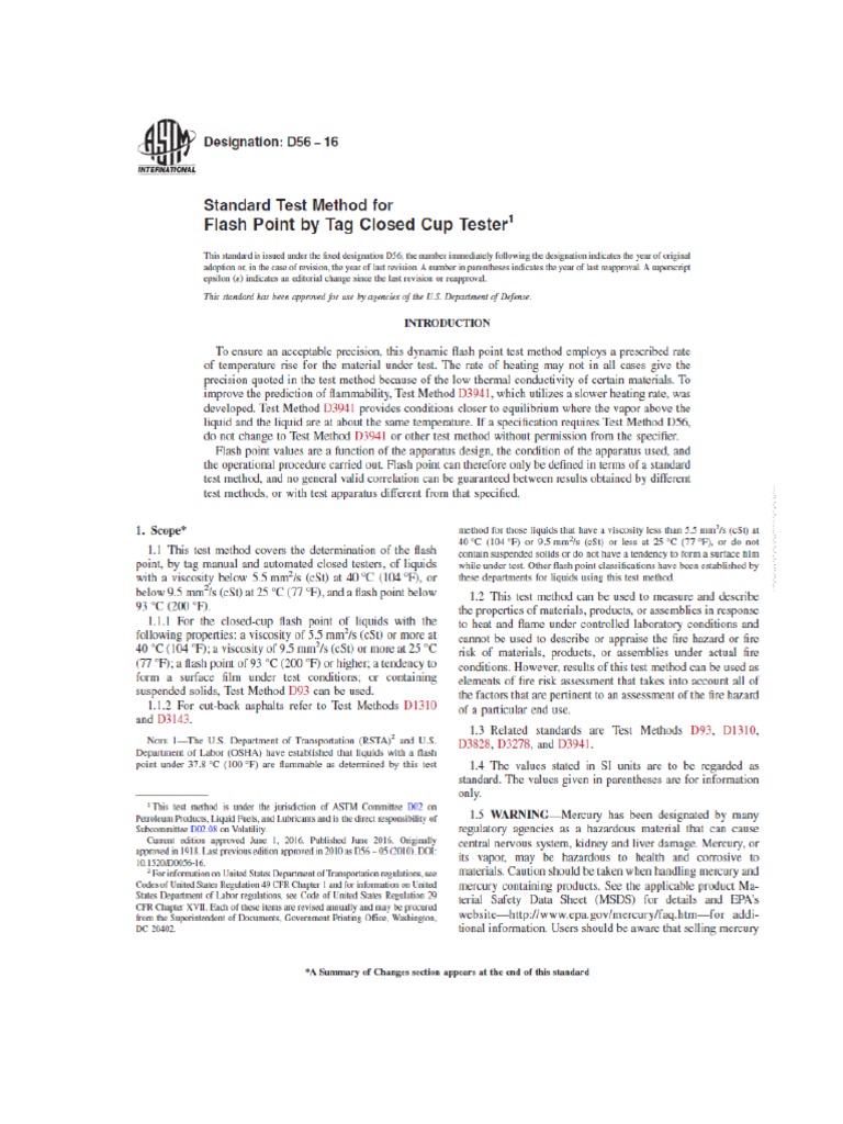 Astm - D56 | PDF