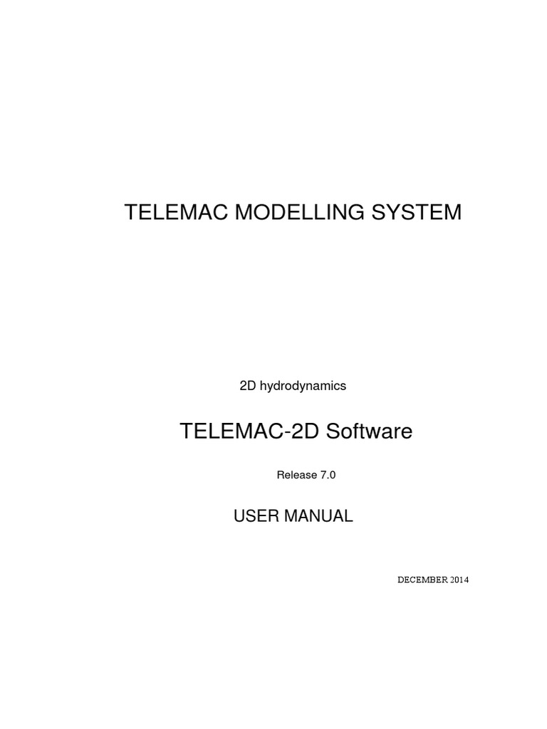 Telemac Modelling System: User Manual | PDF | File Format | Subroutine