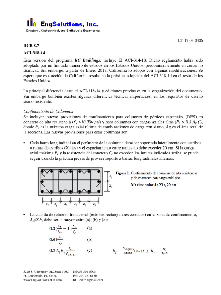 RCB v8.7 Caracteristicas Nuevas | PDF | Pandeo | Falla (geología)