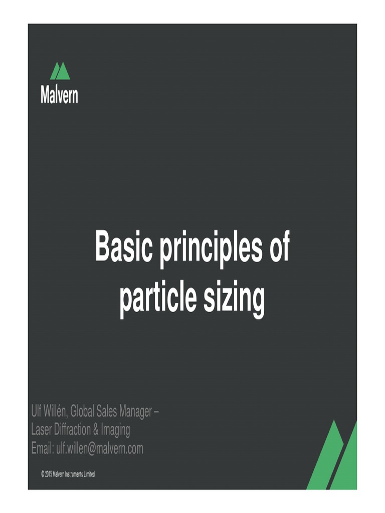 Basic Principles of PSD Analysis Device | PDF | Particle Size ...