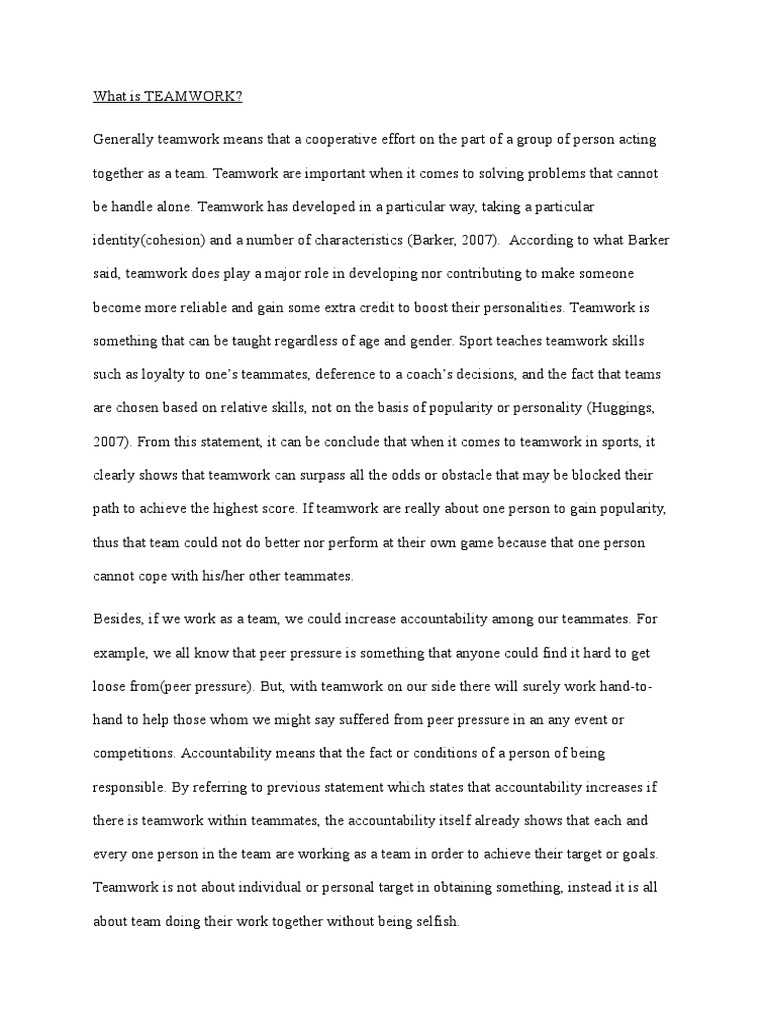 What Is Teamwork Pdf Nonverbal Communication Academic Discipline