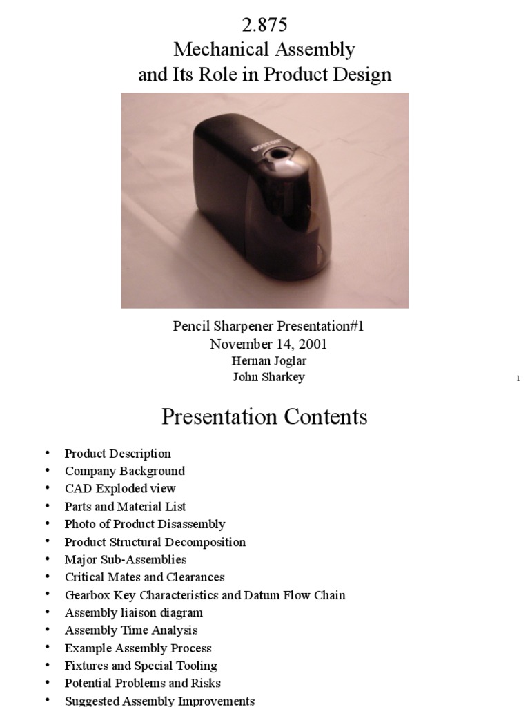 Pencil Sharpener Presen AB6 | PDF | Gear | Screw