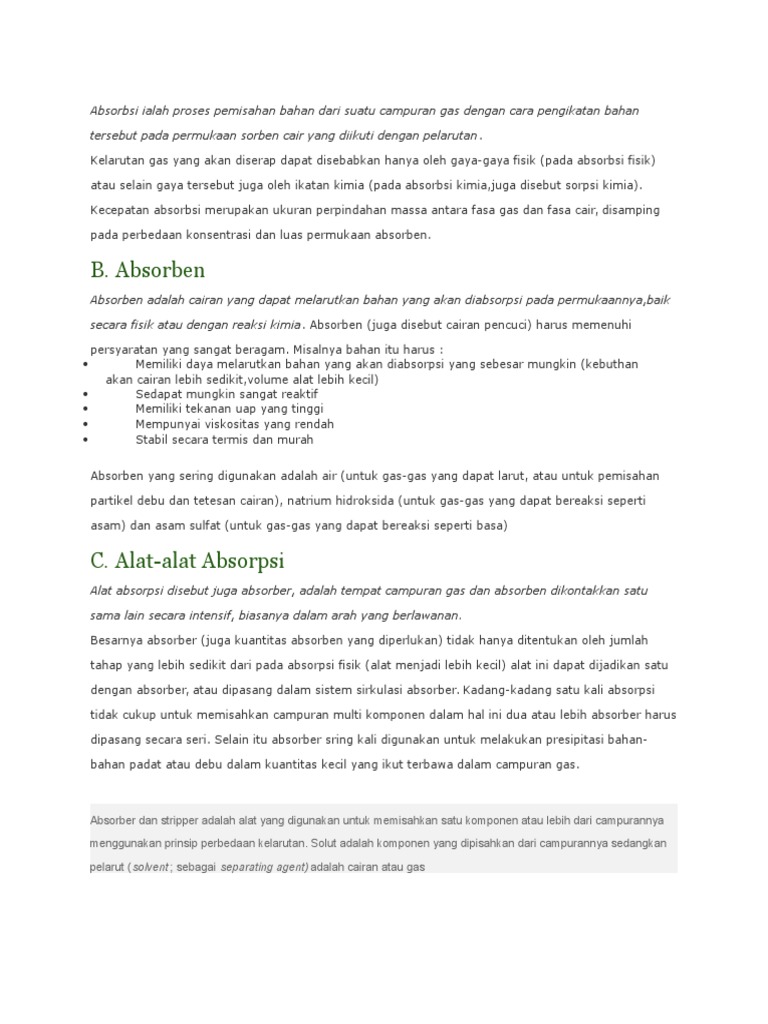 Absorber, Absorben, Absorbsi | PDF