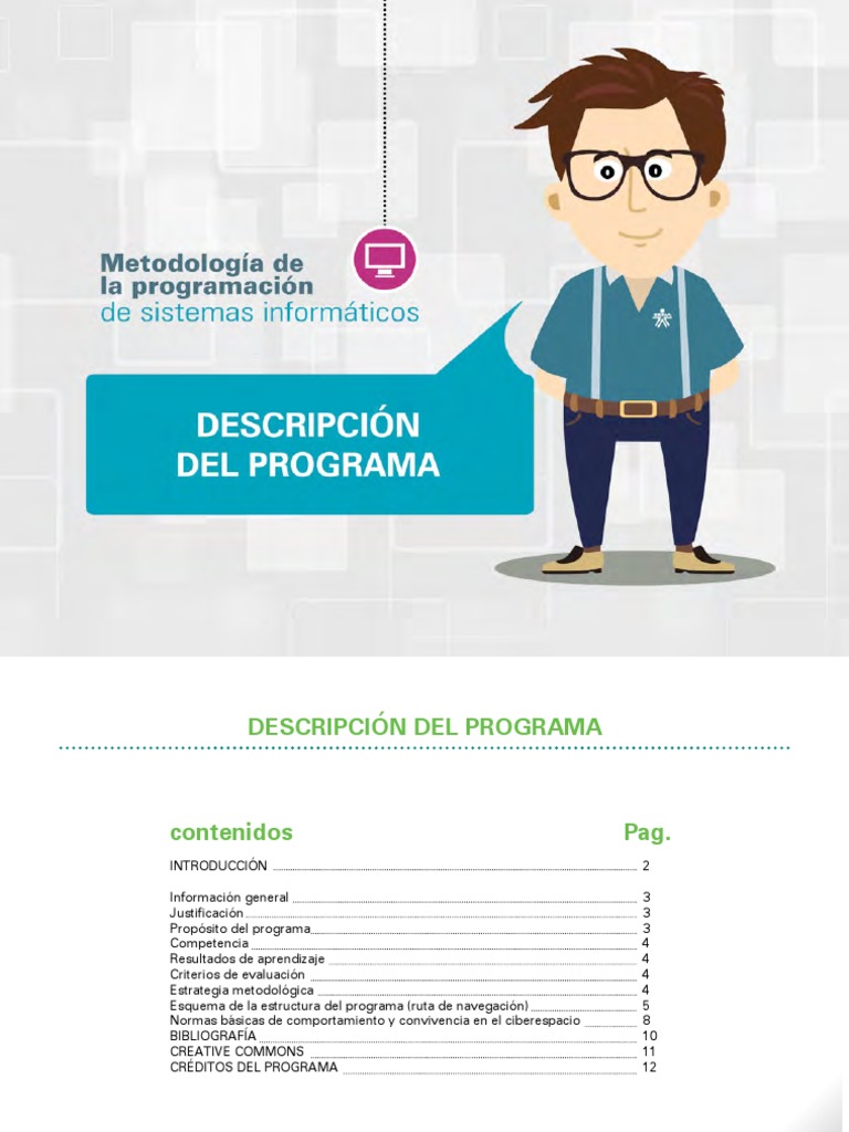 Guía para el programa de formación "Metodología de la programación de sistemas informáticos ...