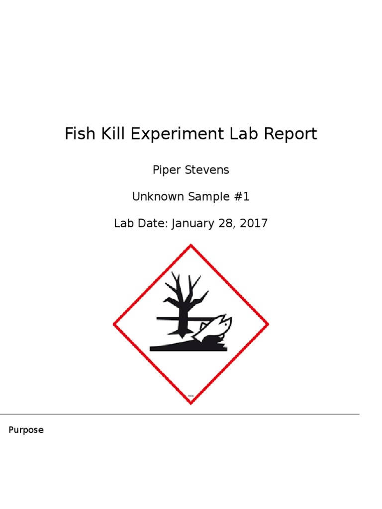 Fish Kill Experiment Lab Report Ap Chem | PDF | Absorption Spectroscopy ...