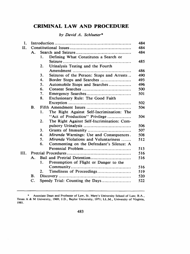 Criminal Law and Procedure PDF | PDF | Search And Seizure | Fourth ...
