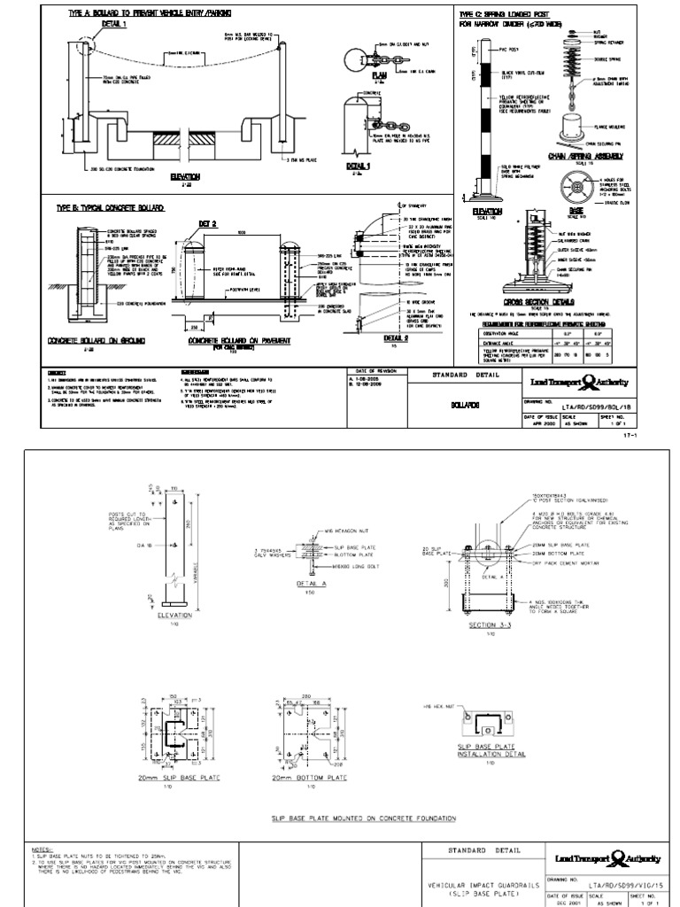 Lta Standard Detail PDF | PDF | Pedestrian Crossing | Lane