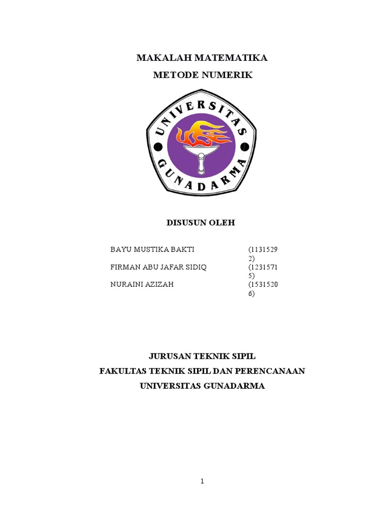Penerapan Turunan Numerik Teknik Sipil | PDF