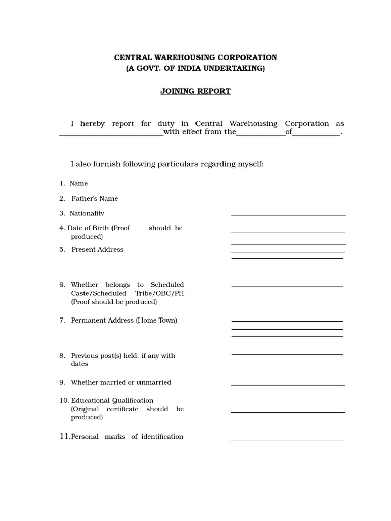 Joining Form