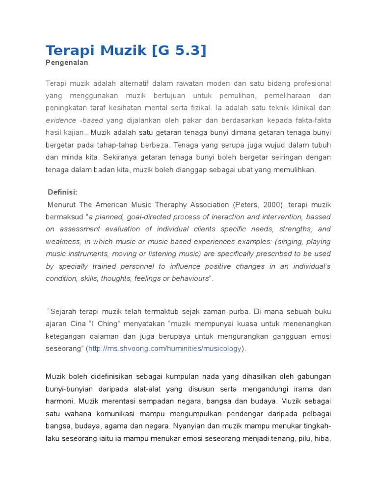 Terapi Muzik | PDF