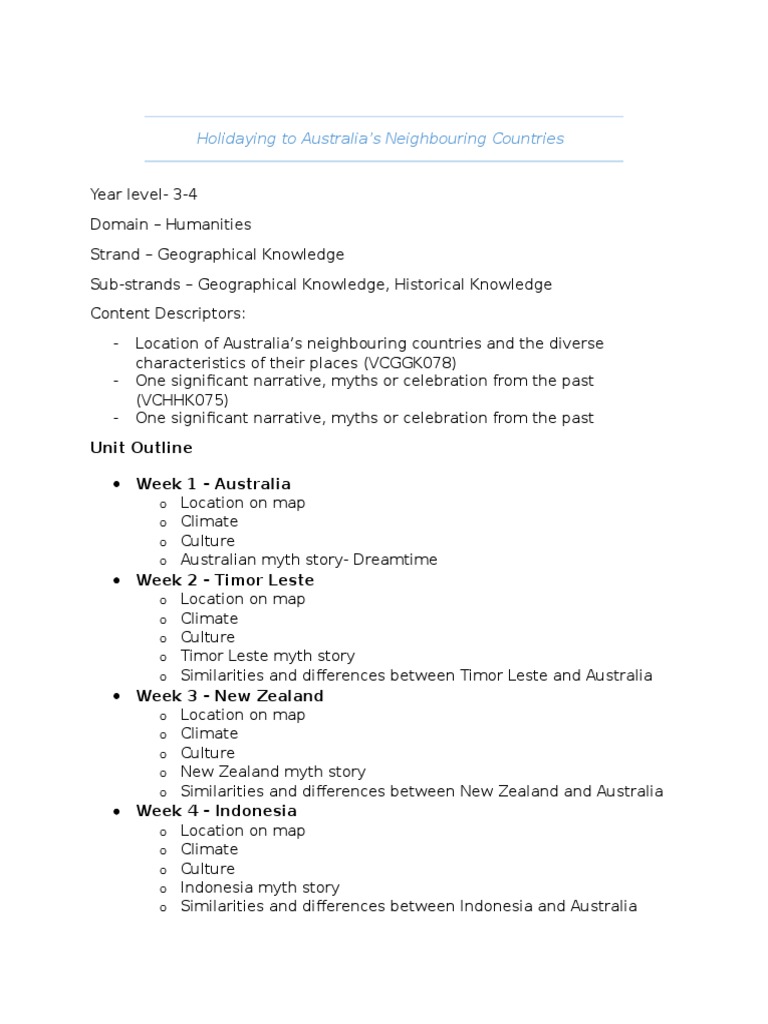 Holidaying To Australias Neighbouring Countries | PDF | East Timor ...