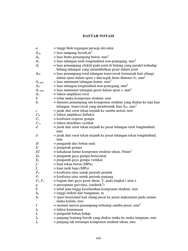 10 - Daftar Notasi | PDF
