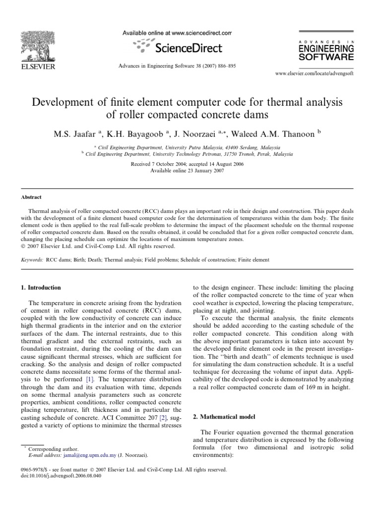 Development of Finite Element Computer Code For Thermal Analysis ...