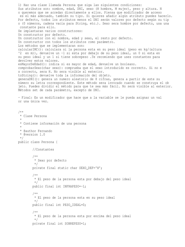 Ejemplo Java | PDF | Java (lenguaje de programación) | Programación ...