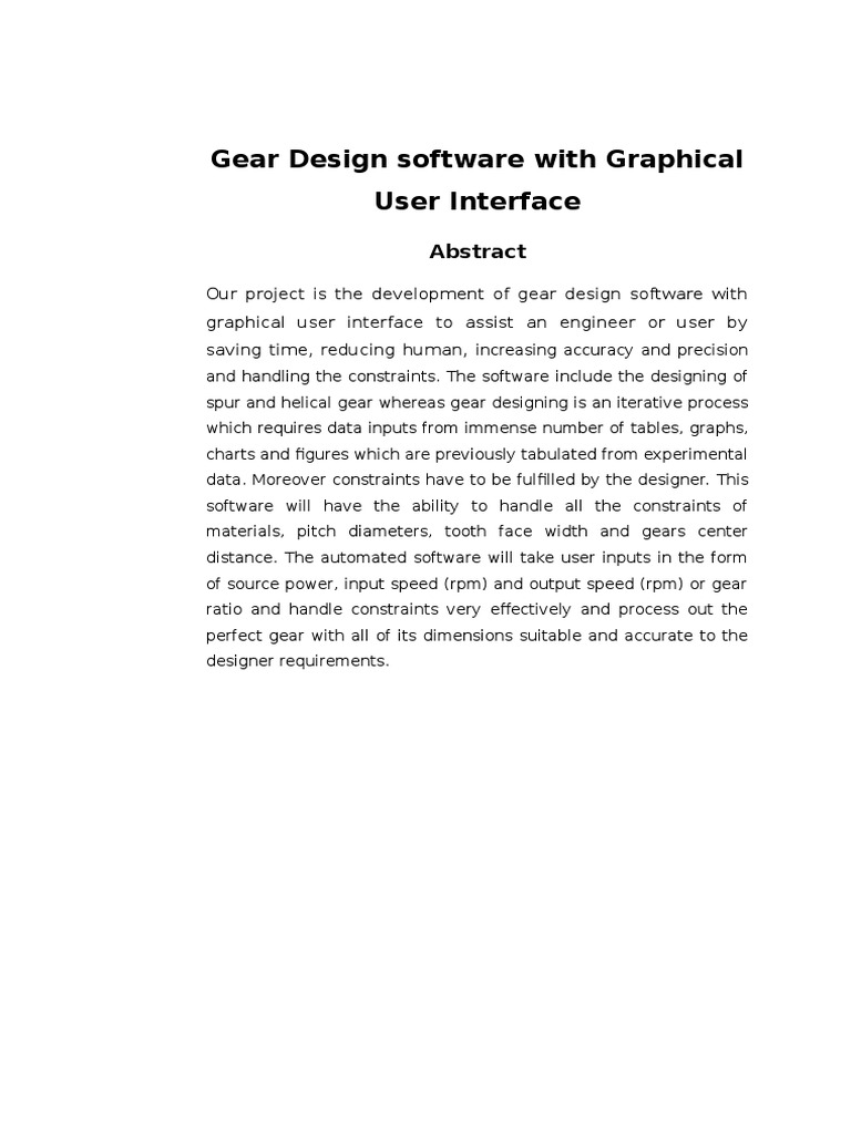 Gear Design Software With Graphical User Interface | PDF | Computers