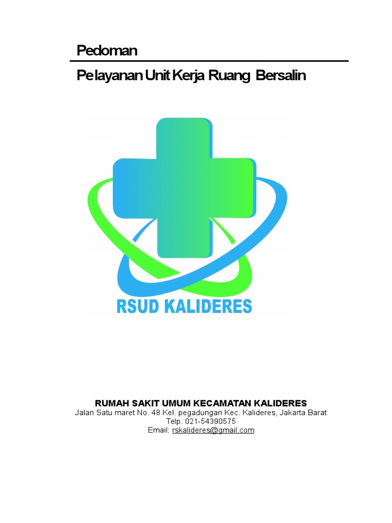 Pedoman Pelayanan Unit Kerja Ruang Bersalin Revisi 01 | PDF