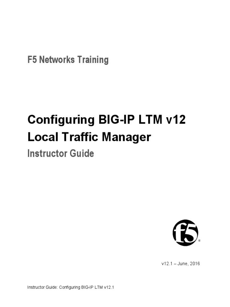 F5 Config Guide PDF | PDF | Ip Address | Load Balancing (Computing)