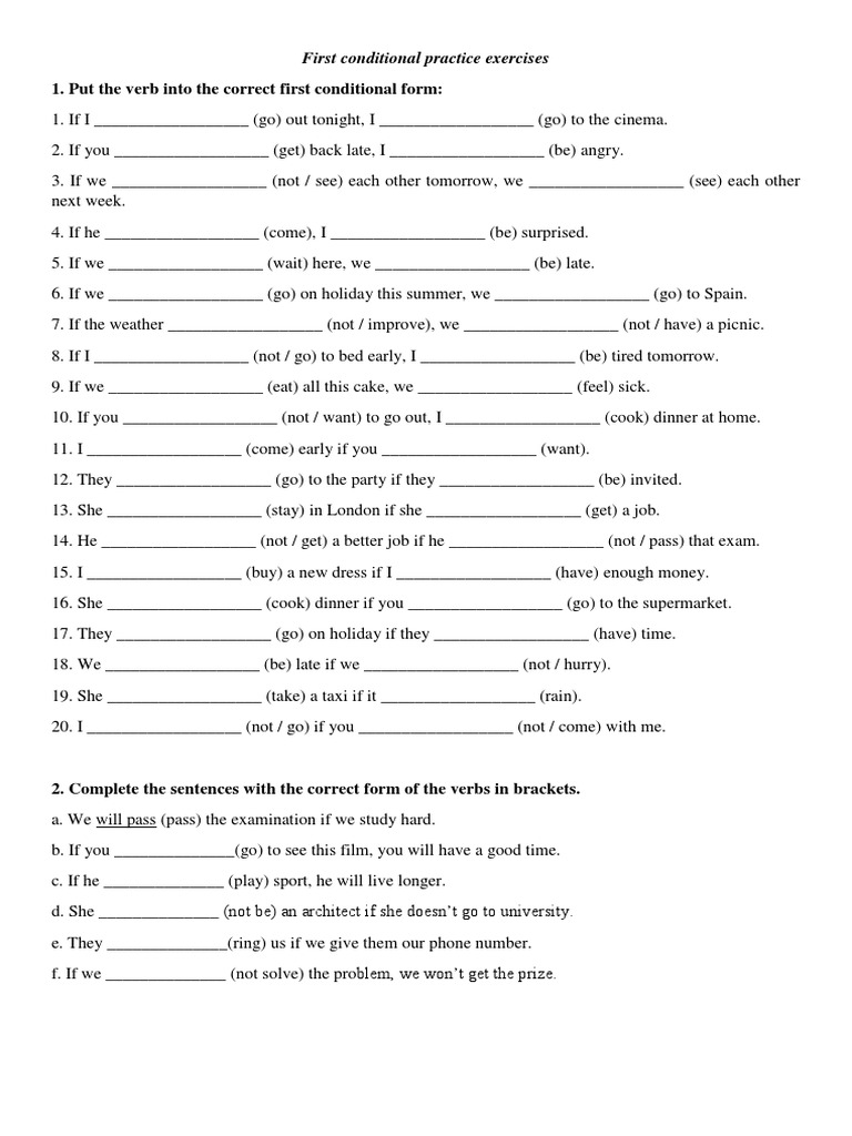 First Conditional | PDF