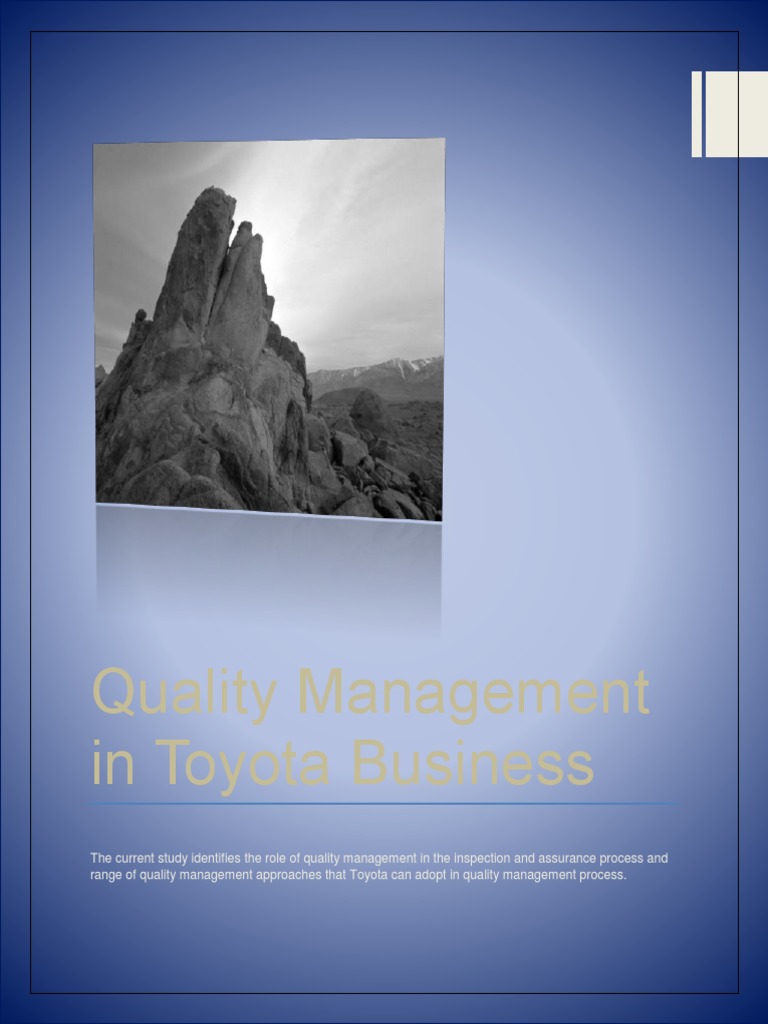 Quality Management in Toyota Business | PDF | Quality Management ...