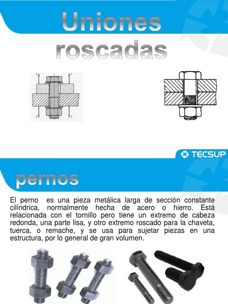 Designacion de Pernos y Roscas | Tornillo | Herramientas