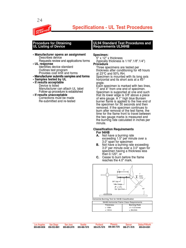 UL Test Procedure | Download Free PDF | Combustion | Chemistry