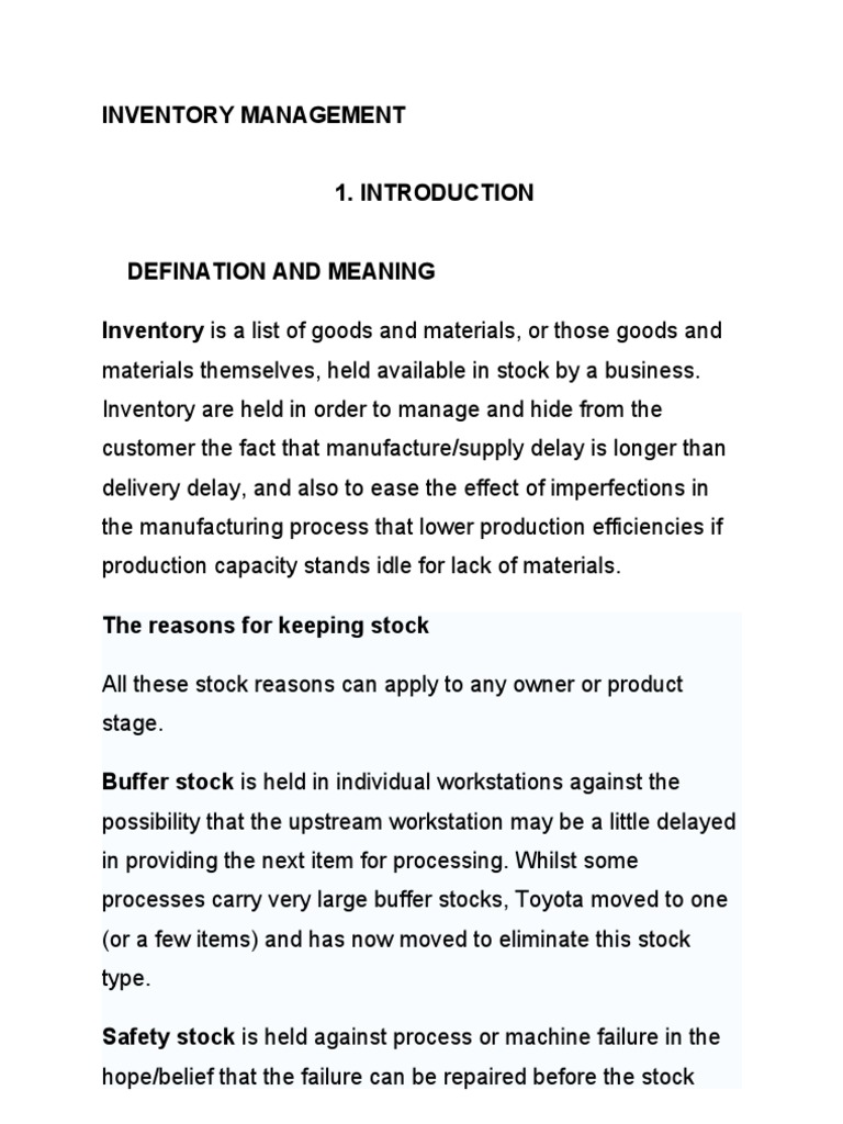 Inventory Management Project | PDF | Siemens | Inventory