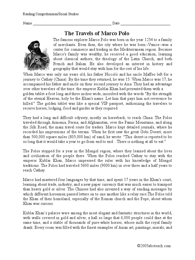 Biography Marcopolo | PDF | Marco Polo