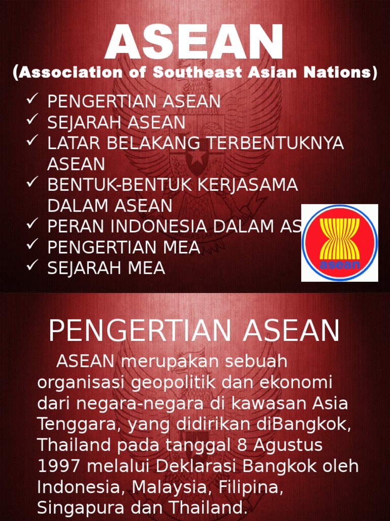 Presentasi PKN Materi Asean | PDF