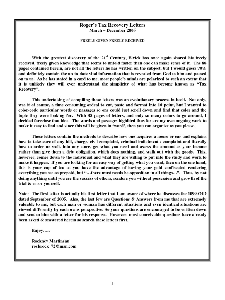 remedies-tax-recovery-letters.pdf | Withholding Tax | Tax Refund