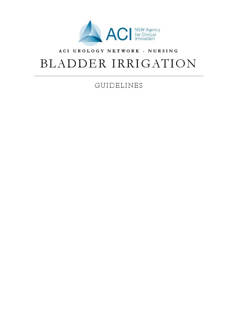 Bladder Irrigation Toolkit PDF | PDF | Catheter | Urinary Tract Infection
