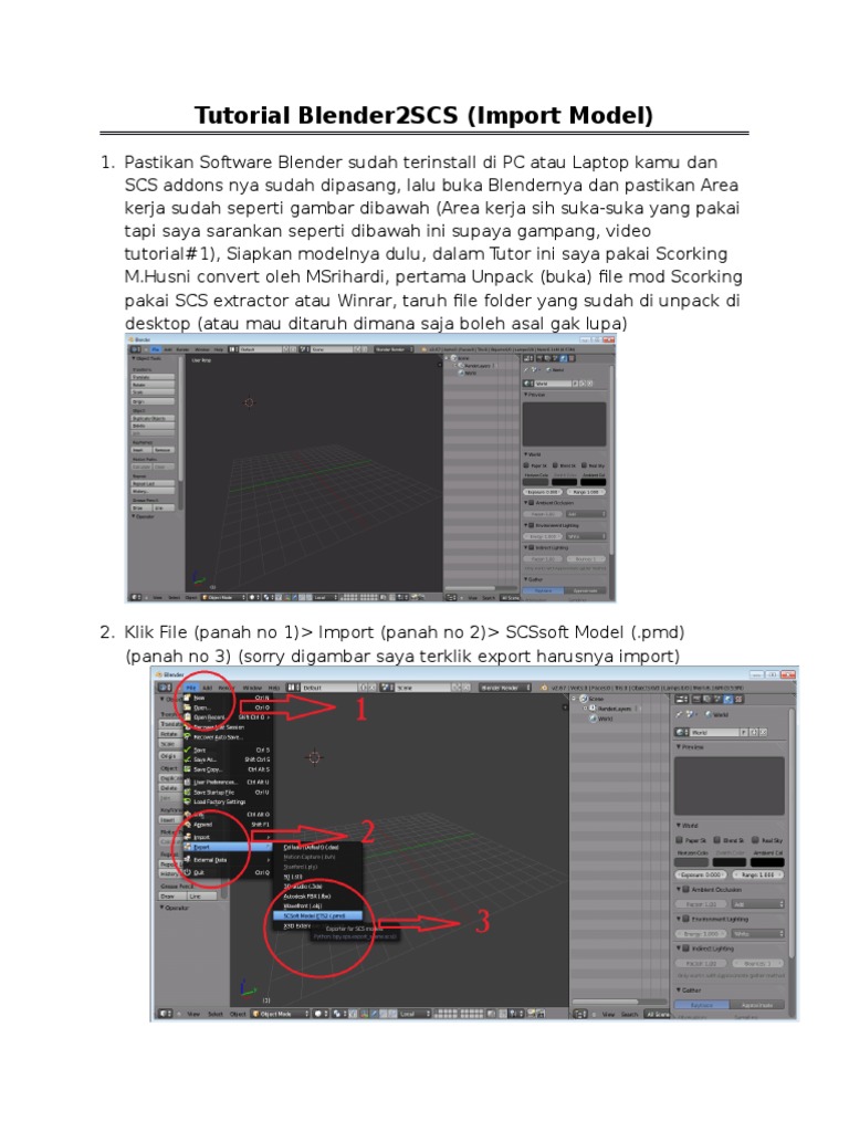 Tutorial Import SCS Model Blender2SCS | PDF