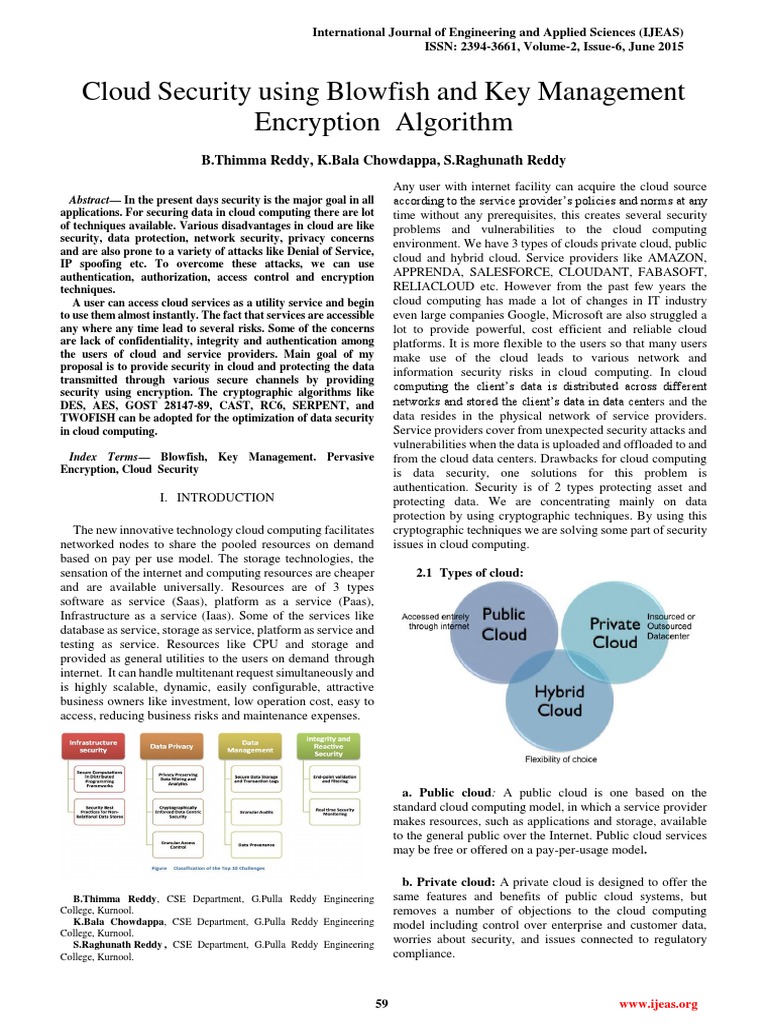 Cloud Security Using Blowfish and Key Management Encryption Algorithm ...