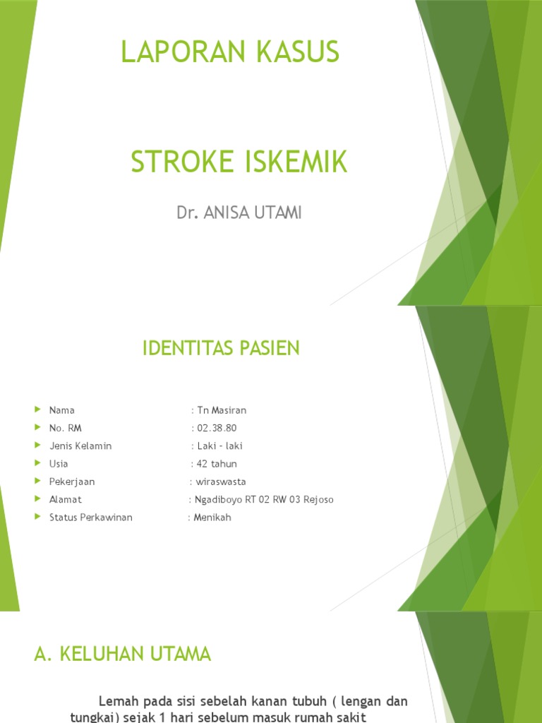 Laporan Kasus Stroke Iskemik | PDF